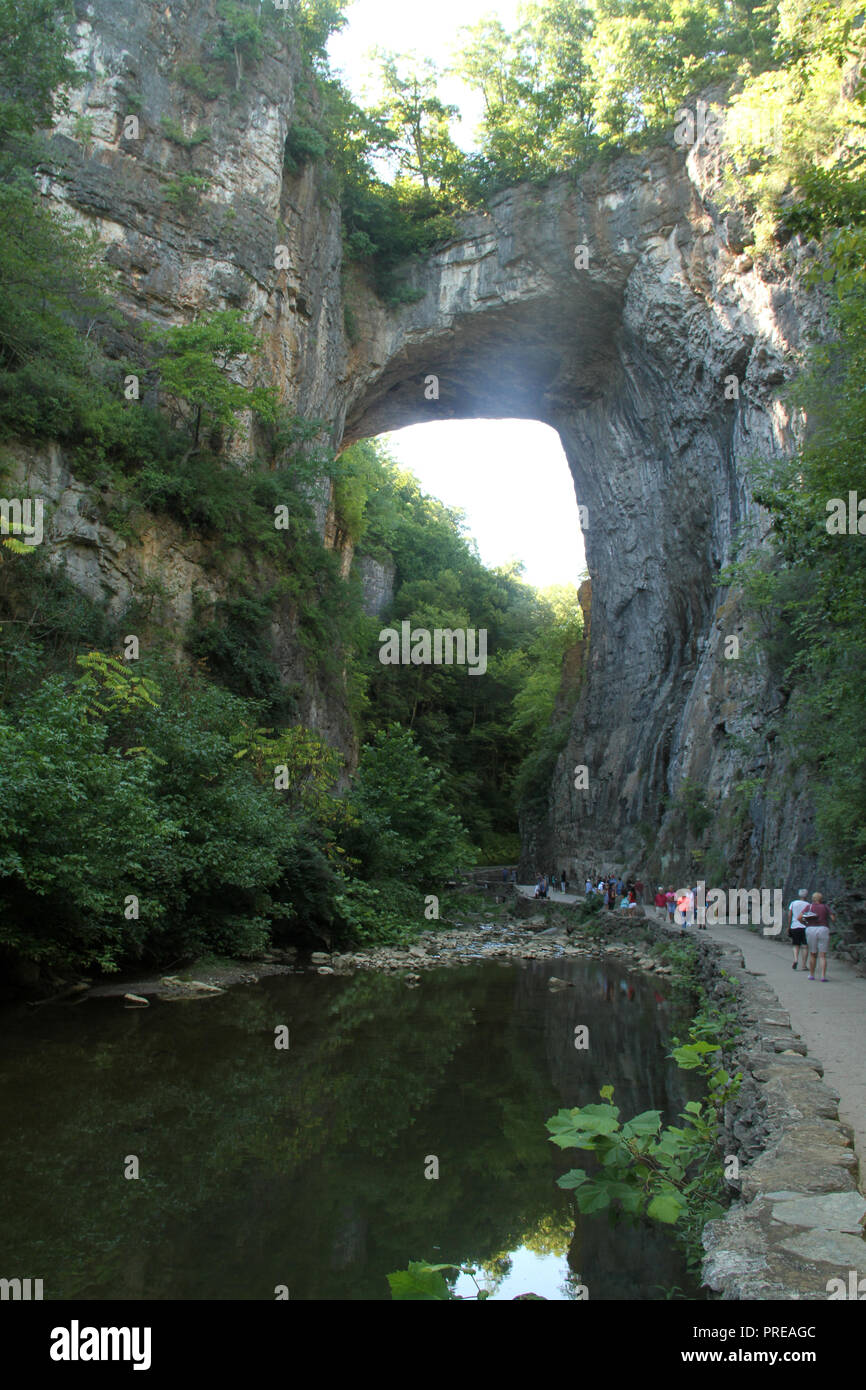 The Natural Bridge, a Historic Landmark in Virginia, USA Stock Photo ...