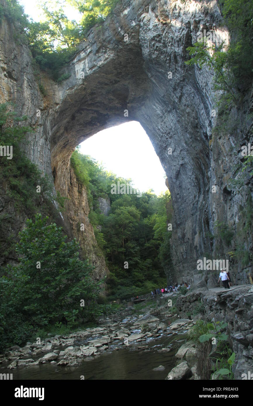 The Natural Bridge, a Historic Landmark in Virginia, USA Stock Photo ...
