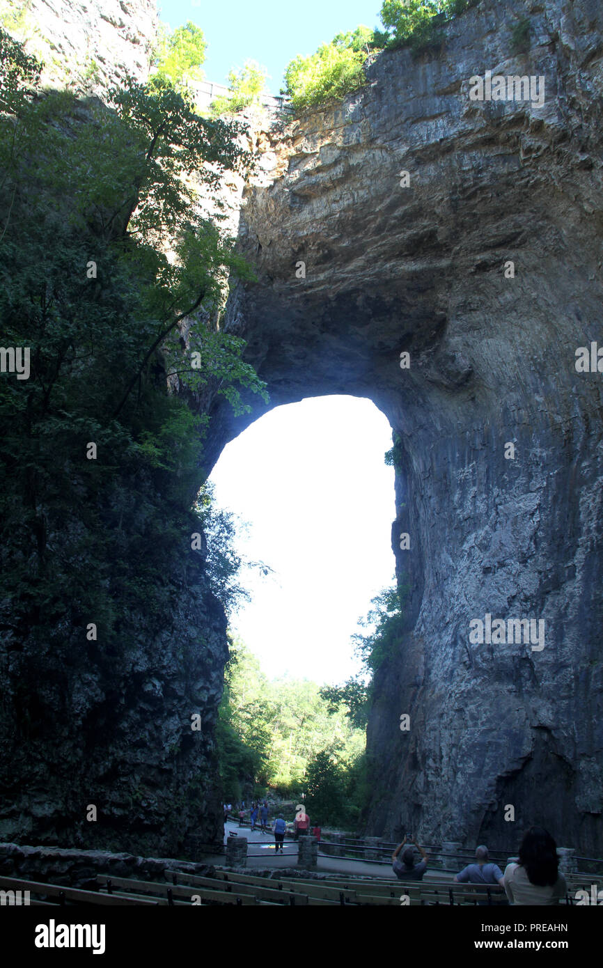 The Natural Bridge, a Historic Landmark in Virginia, USA Stock Photo ...