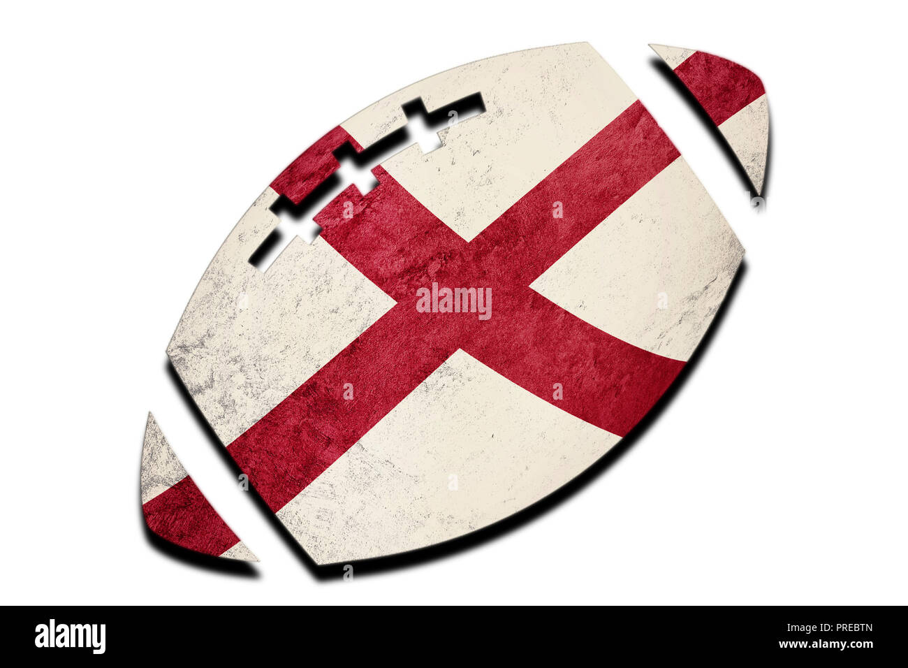 Rugby ball Alabama state flag. Alabama flag background Rugby ball Stock ...