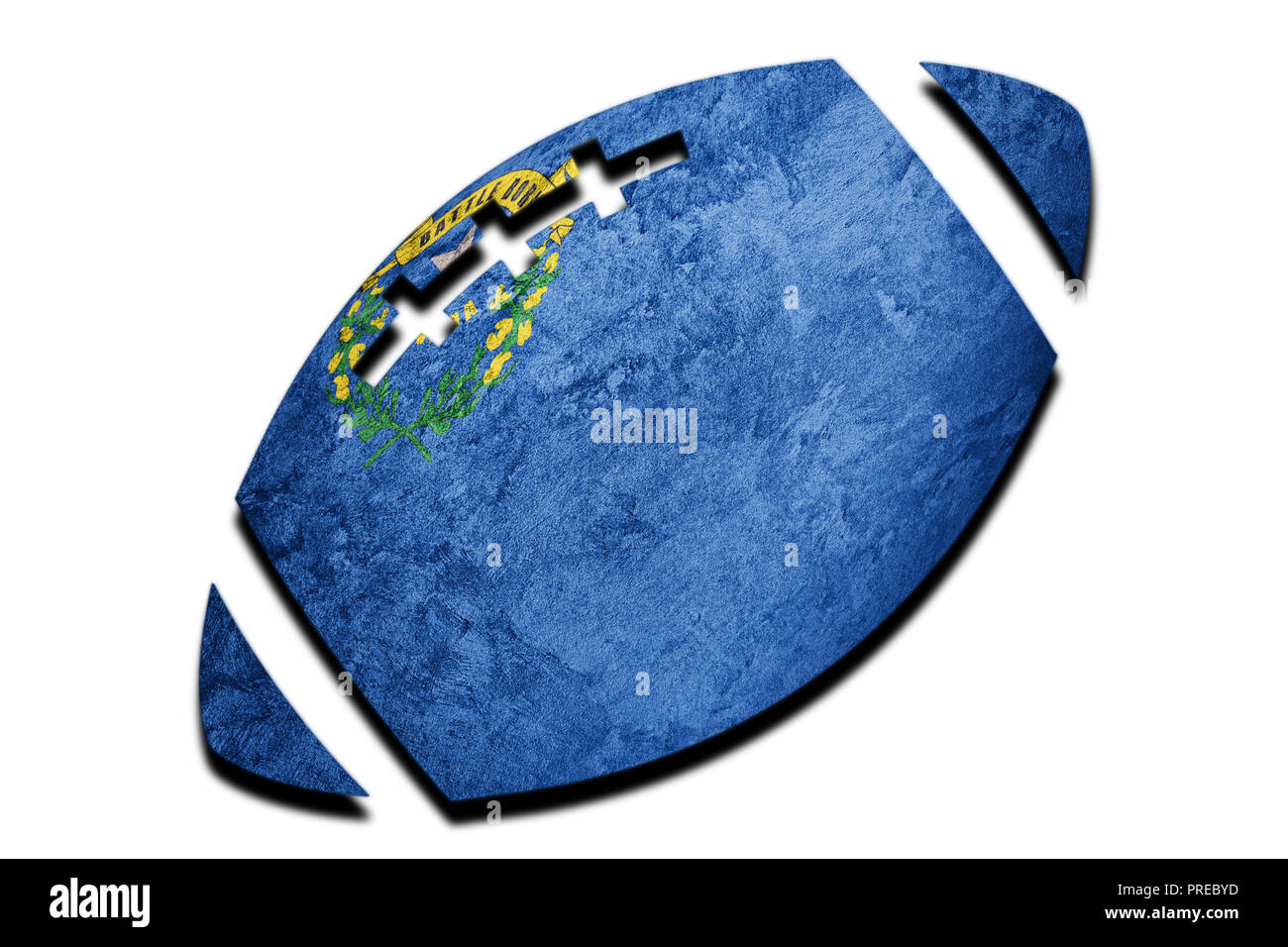Rugby ball Nevada state flag. Nevada flag background Rugby ball Stock ...