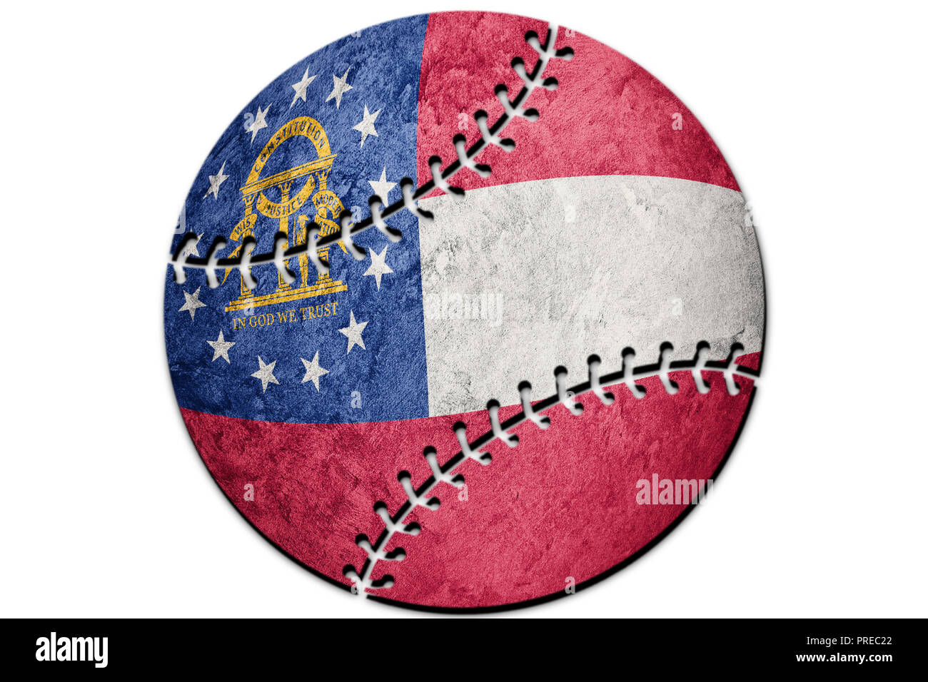 Baseball Georgia state flag. Georgia flag background Baseball Stock ...