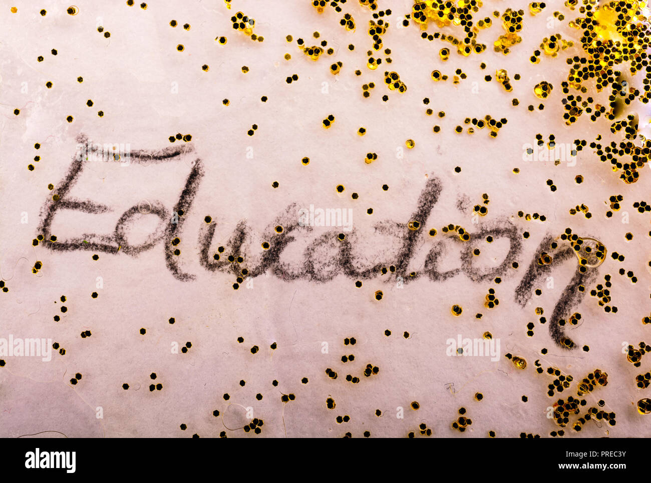 Back to school theme with education title Stock Photo - Alamy