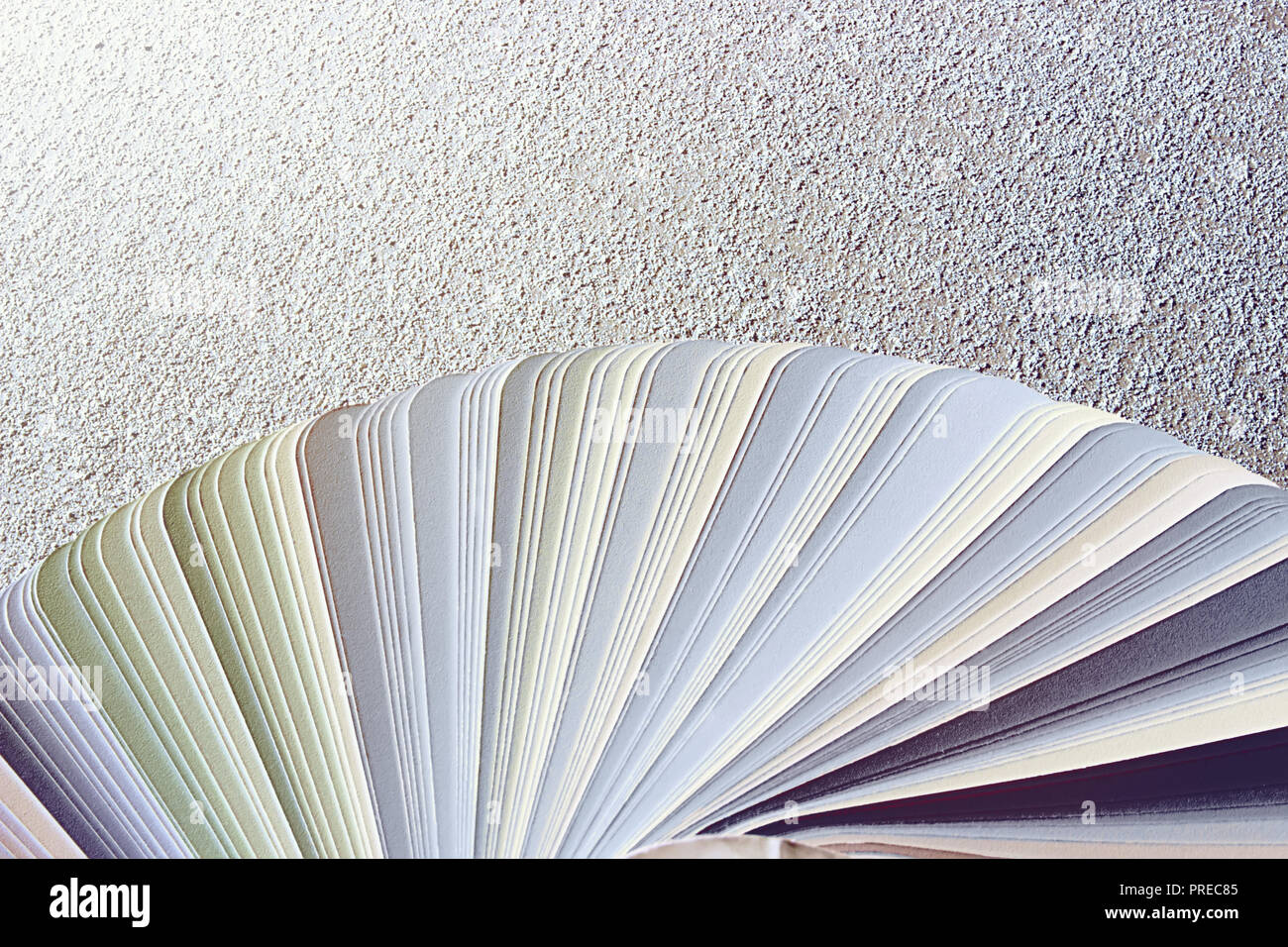 Sample Colors Catalog, Color wheel choosing paint tone Stock Photo - Alamy