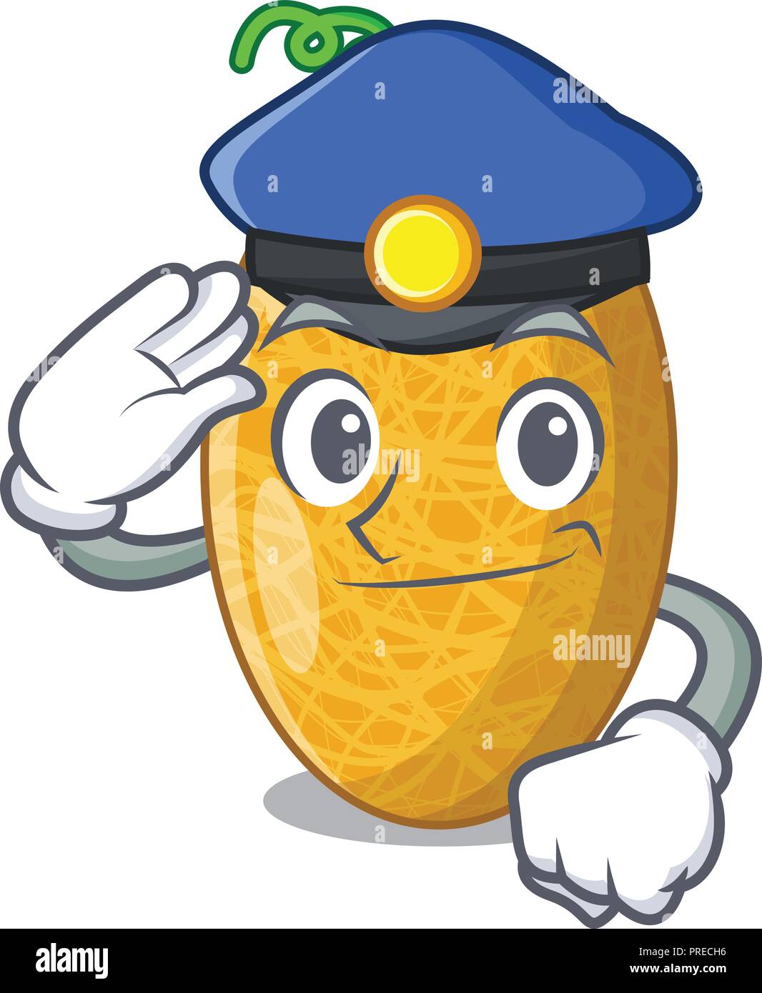 Detective melon cartoon character on white background vector ...