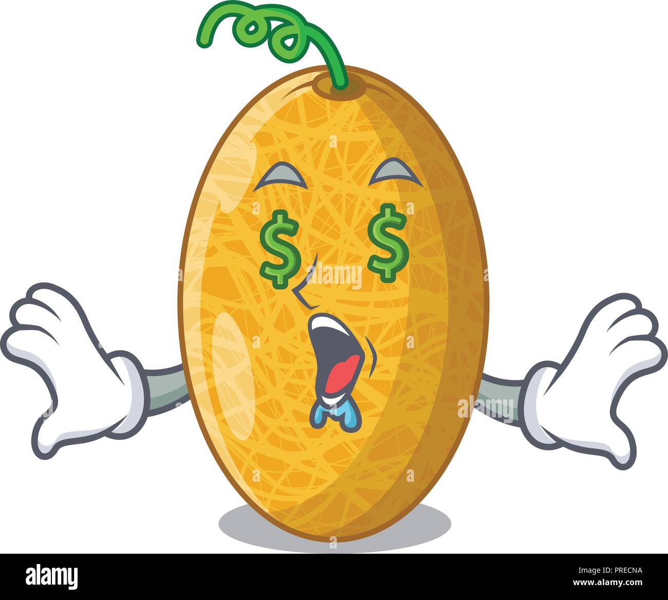 Money eye melon cartoon character for health mascot vector illustration ...