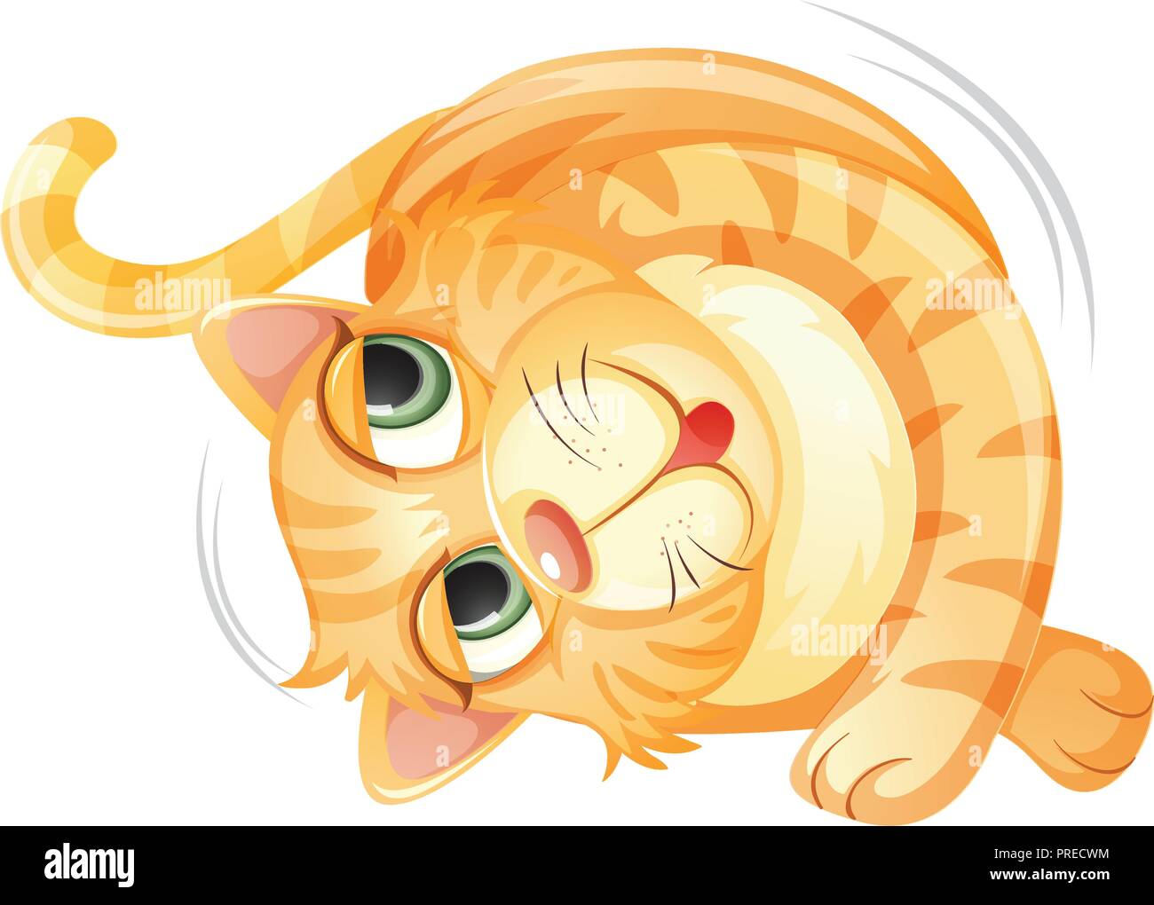 Rolling black cat Stock Vector Images - Alamy
