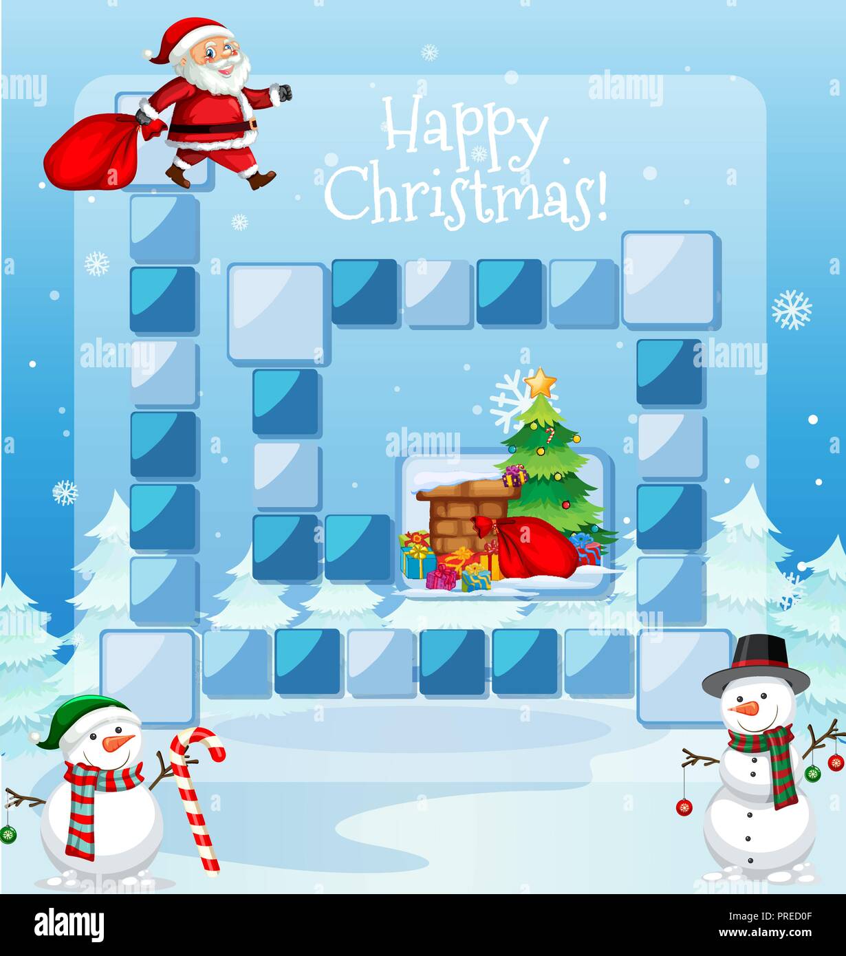 Happy christmas game template illustration Stock Vector Image & Art - Alamy