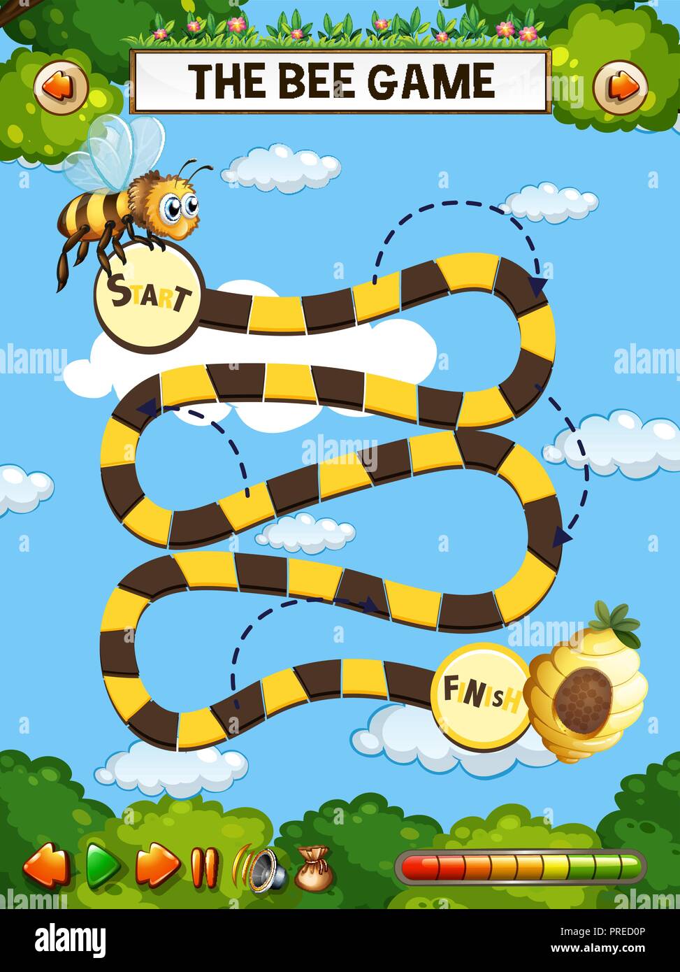 The bee board game illustration Stock Vector Image & Art - Alamy