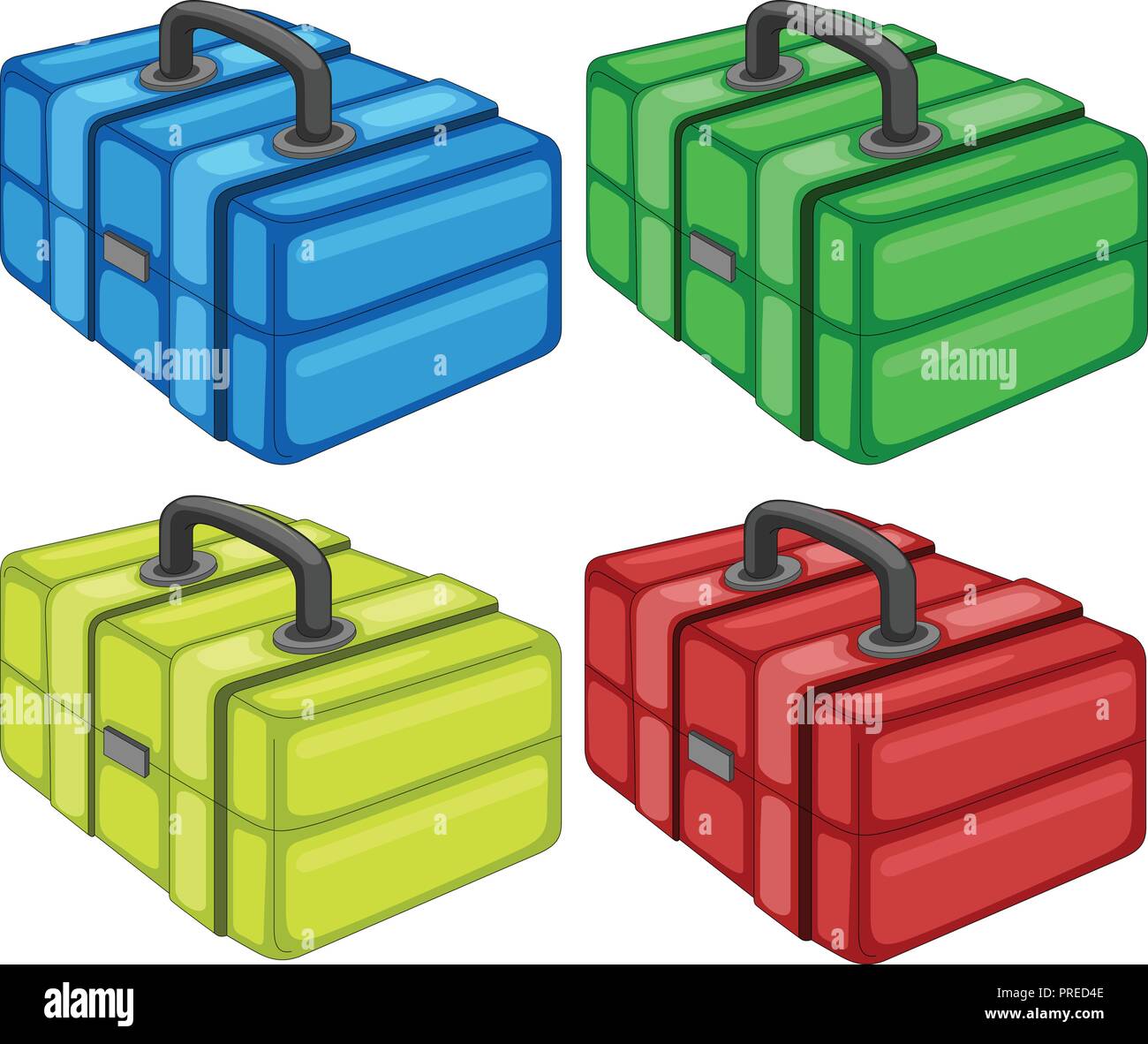 Different tool box on white background illustration Stock Vector Image ...