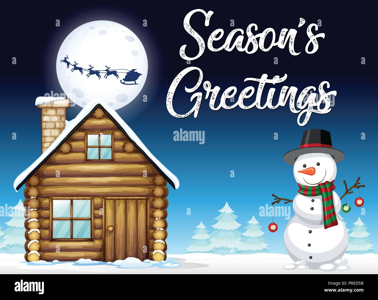 Winter snow season template illustration Stock Vector Image & Art - Alamy