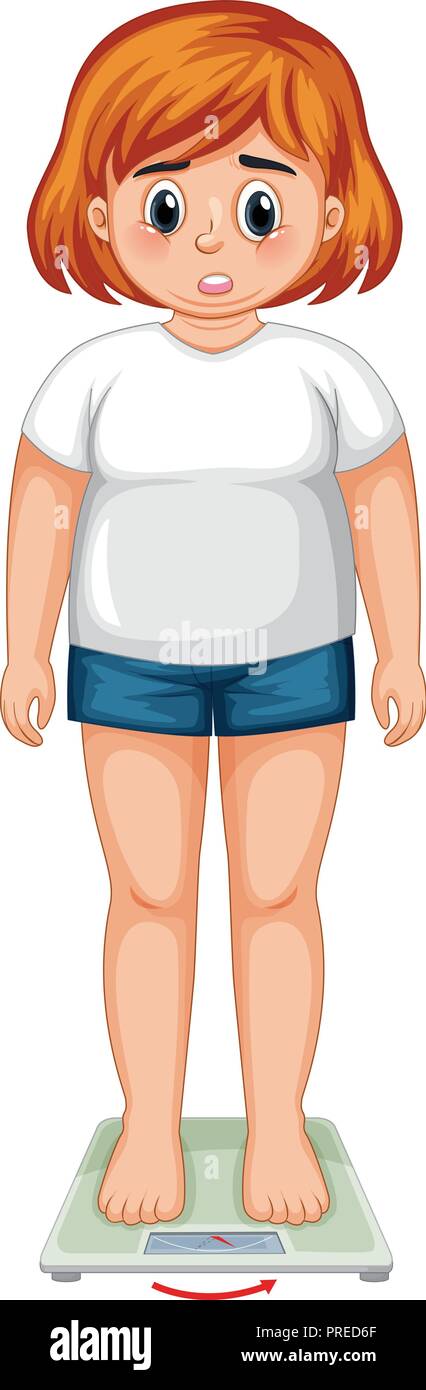 An overweight woman figure illustration Stock Vector Image & Art - Alamy