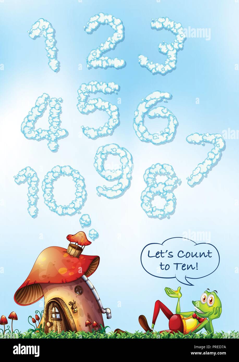 Cloud font number on sky illustration Stock Vector Image & Art - Alamy