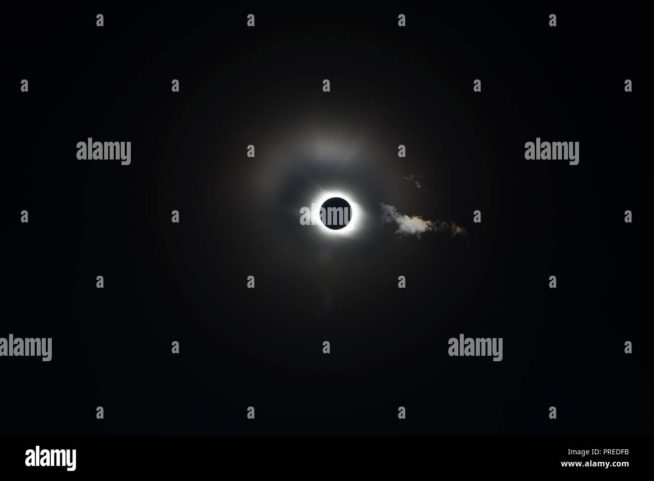 Solar crown during full solar eclipse on a black sky Stock Photo - Alamy