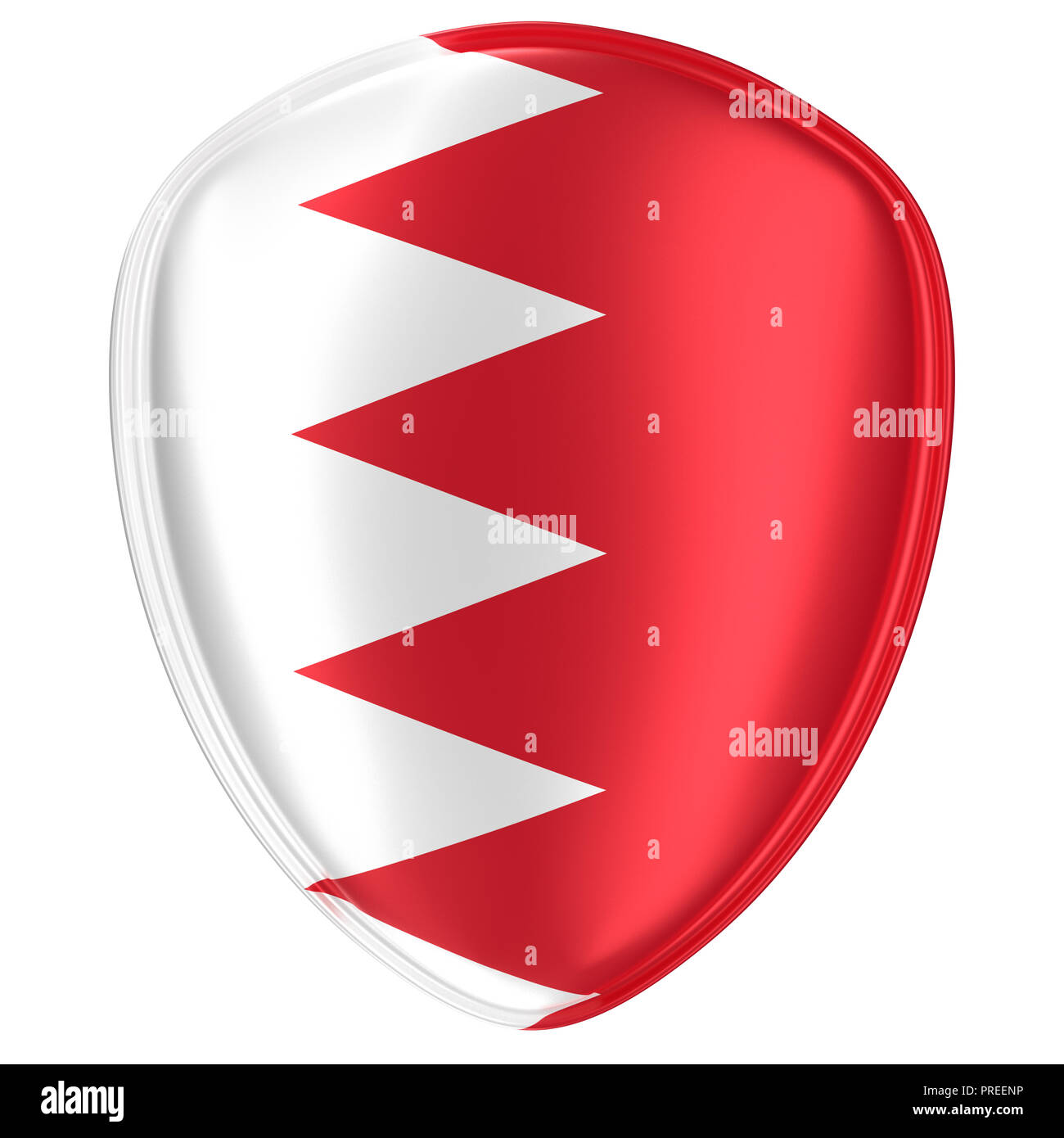 3d rendering of a Bahrain flag icon on white background Stock Photo - Alamy