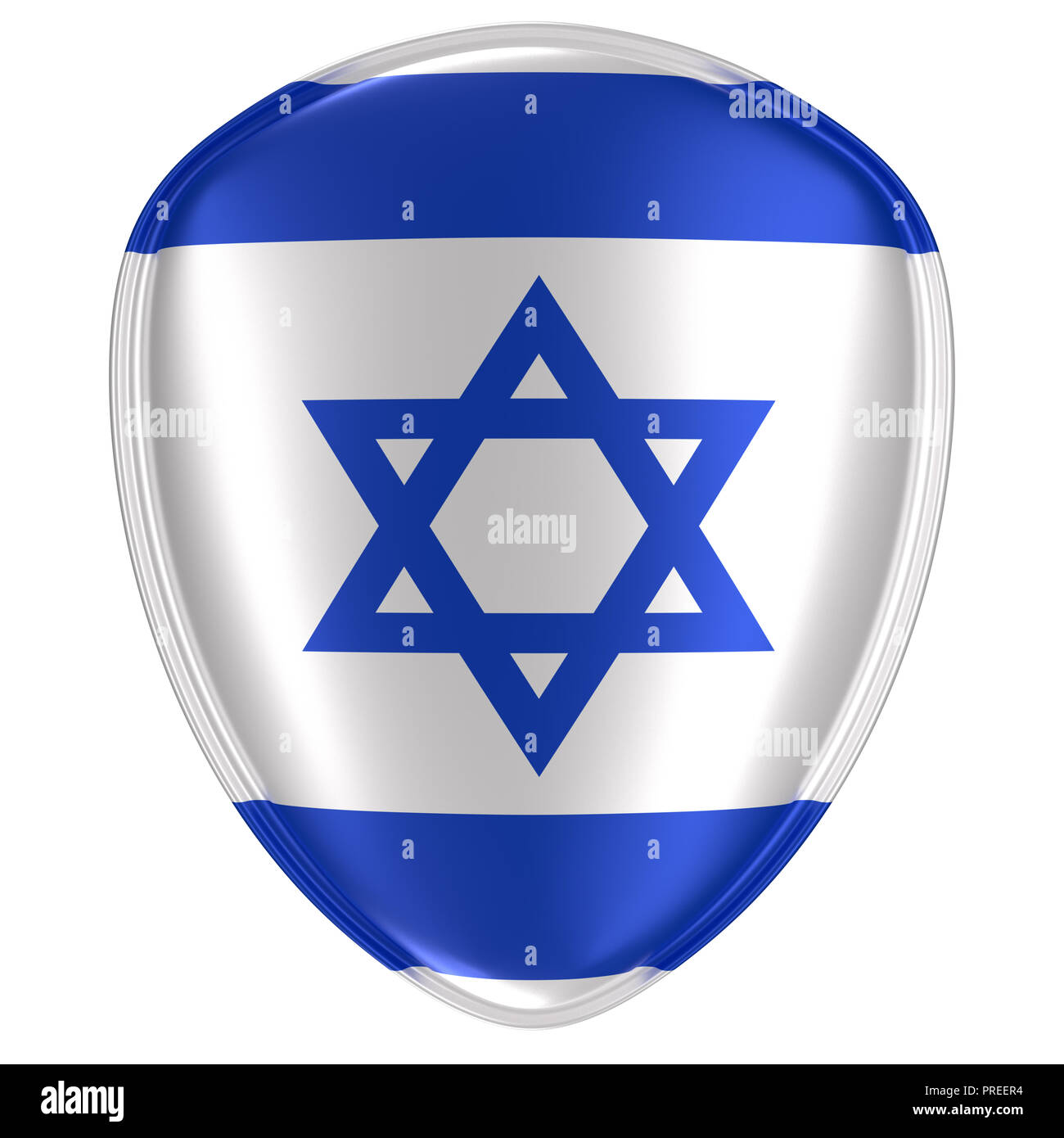 3d rendering of an Israel flag icon on white background Stock Photo - Alamy