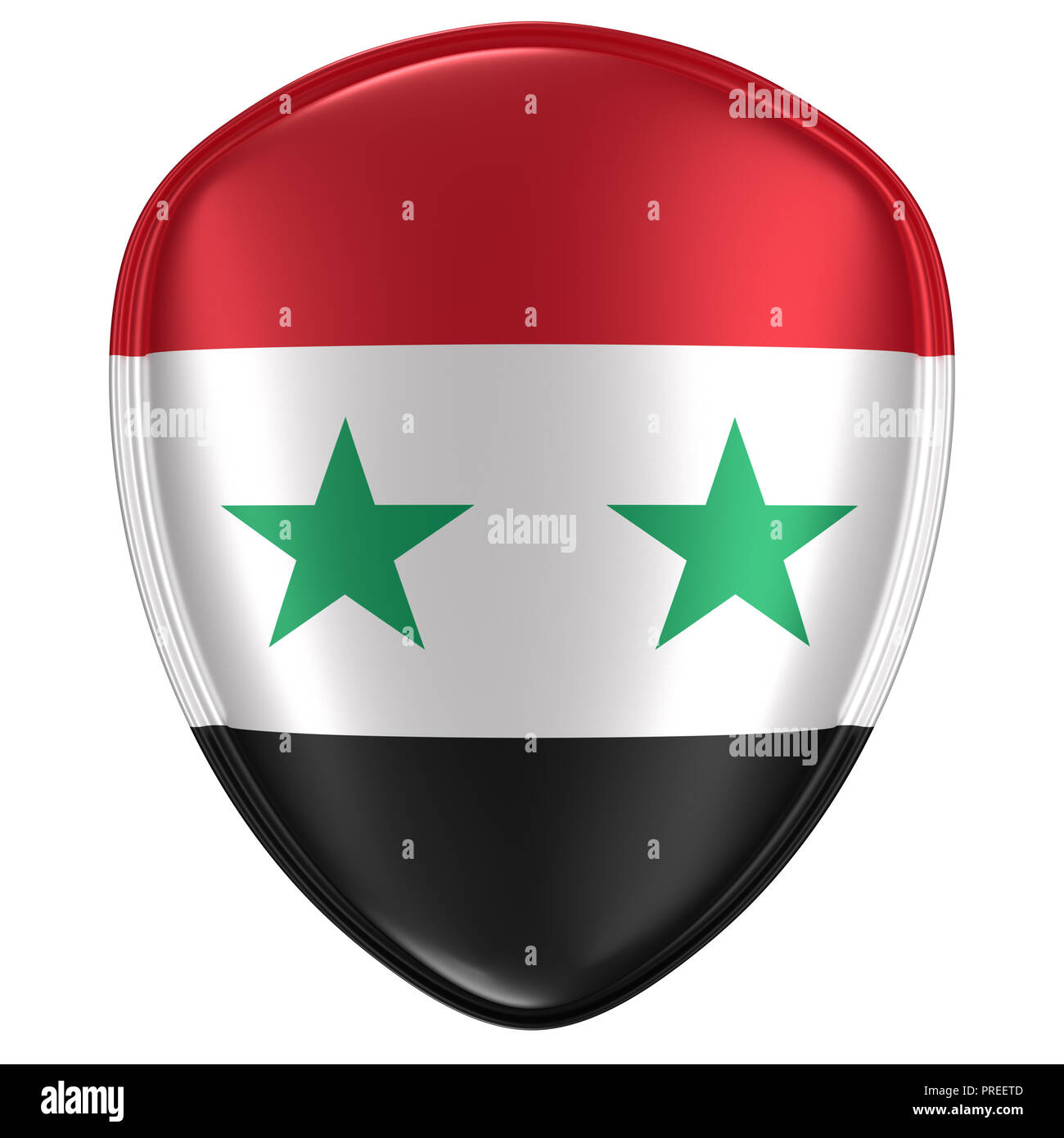 3d rendering of a Syria flag icon on white background Stock Photo - Alamy