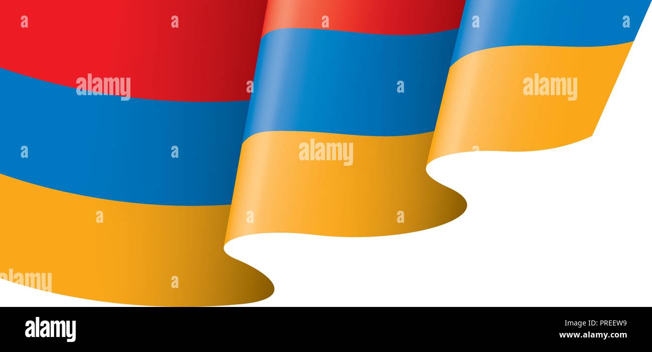 Armenia flag, vector illustration on a white background Stock Vector ...