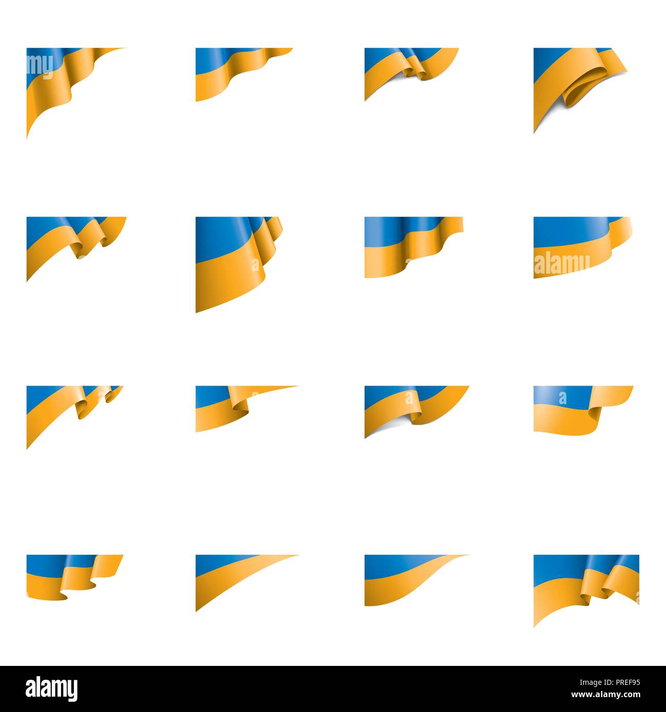 Ukraine flag, vector illustration on a white background Stock Vector ...