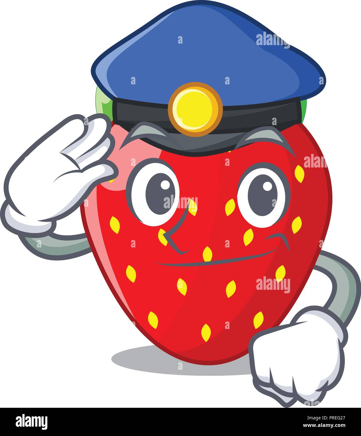 Police character strawberry sweet in store fruit Stock Vector Image ...