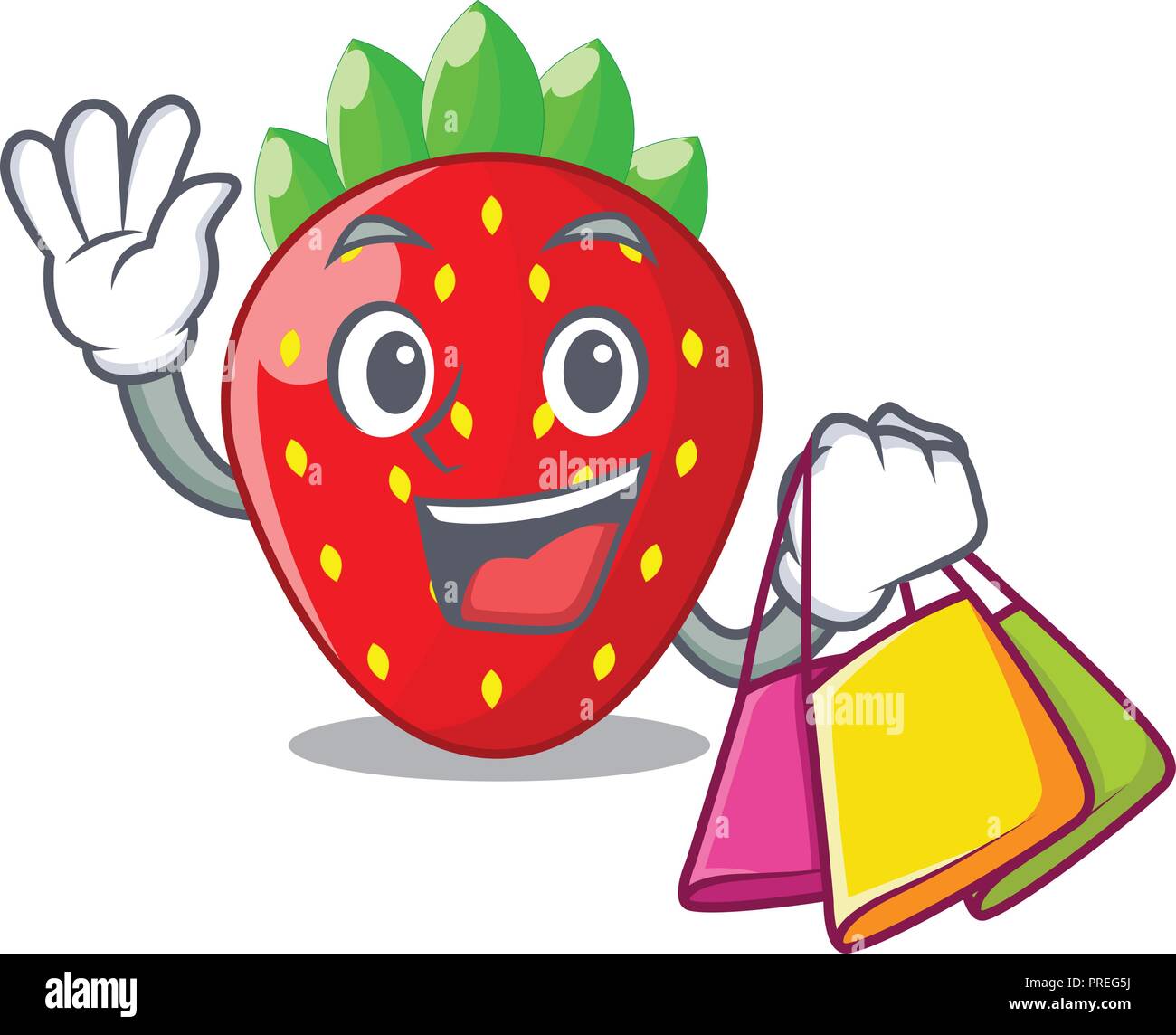 Strawberries fruit in bowl Stock Vector Images - Alamy