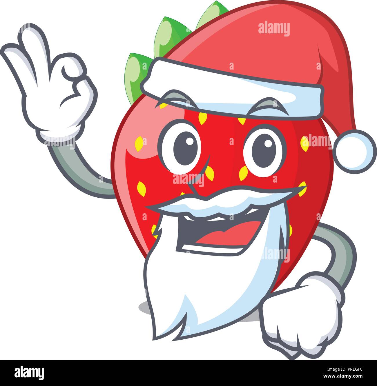 Santa fresh strawberry in a bowl cartoon Stock Vector Image & Art - Alamy
