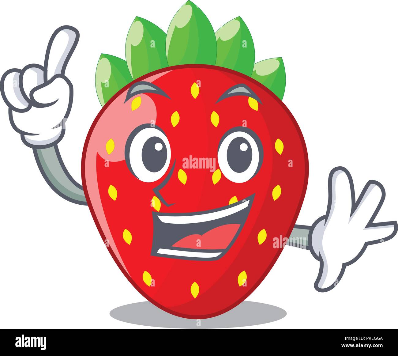 Finger fresh strawberry in a bowl cartoon Stock Vector Image & Art - Alamy
