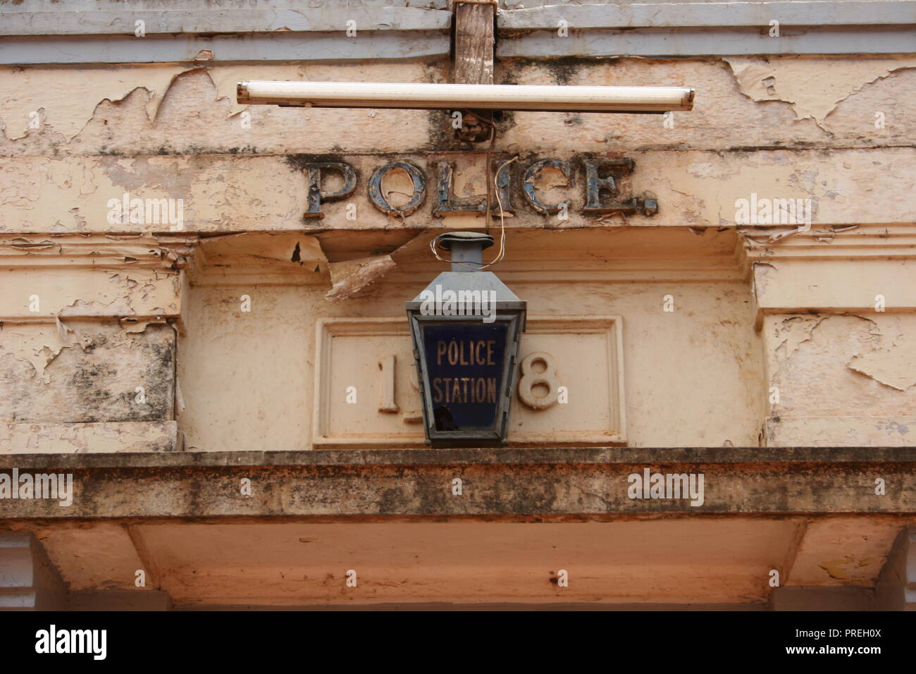 A police station, built in 1928 during British colonial times, is ...