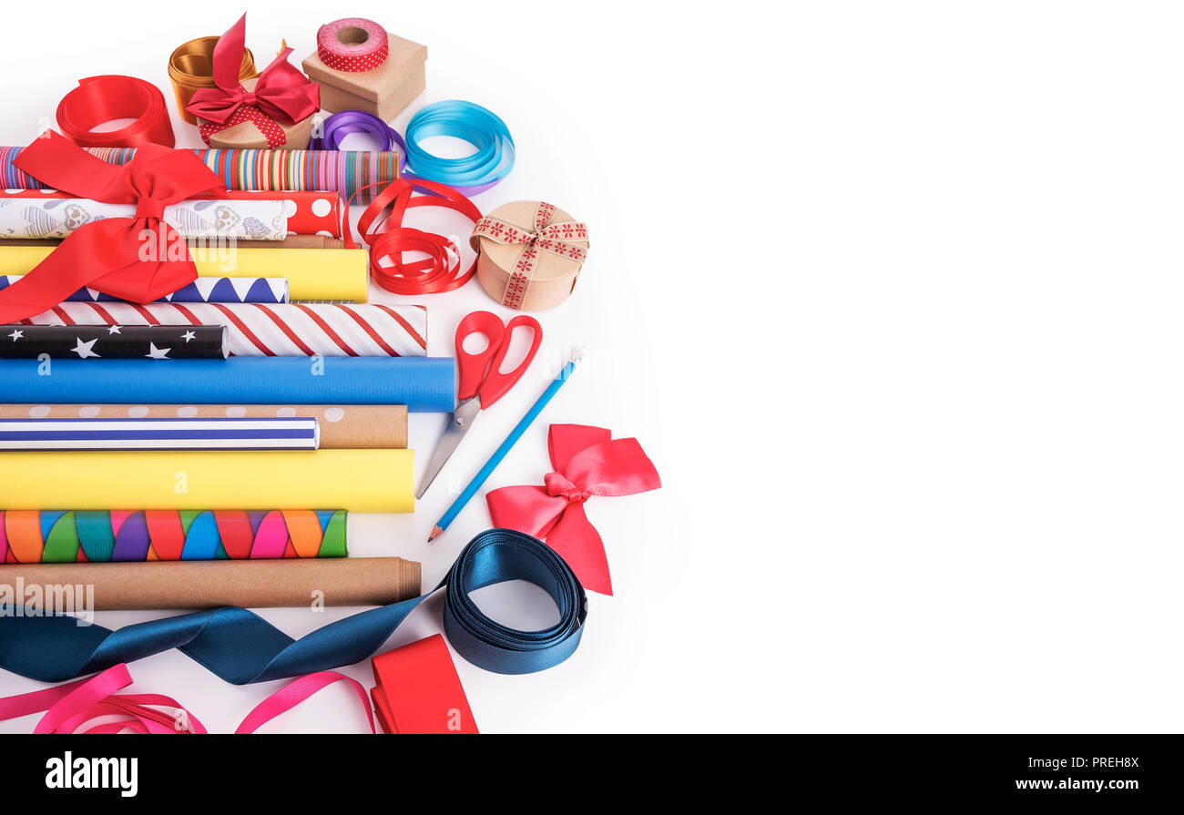 Red paper gift wrap hi-res stock photography and images - Alamy