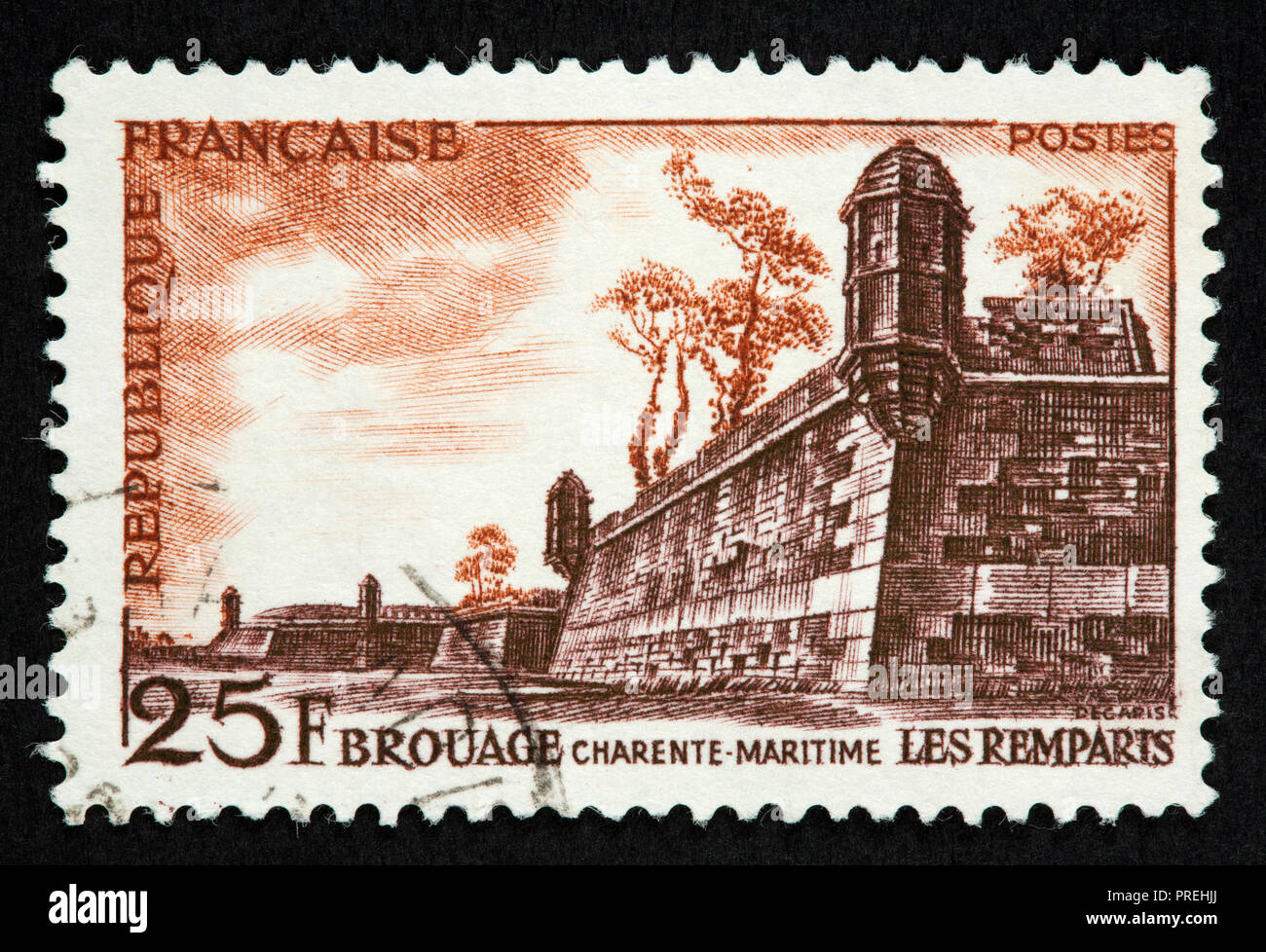 French postage stamp Stock Photo - Alamy