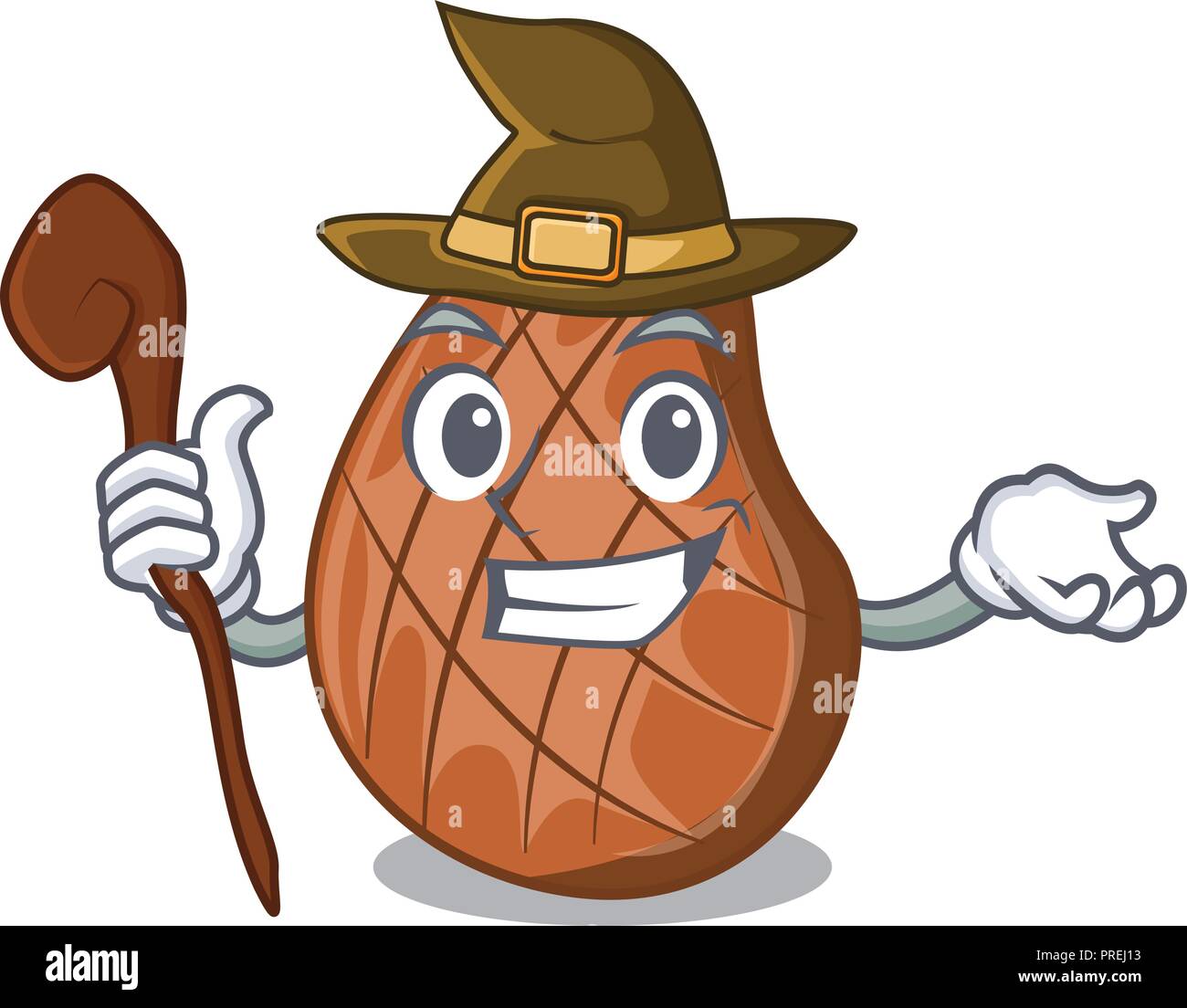 Witch cooked grilled beef steaks in cartoon kitchen Stock Vector Image ...