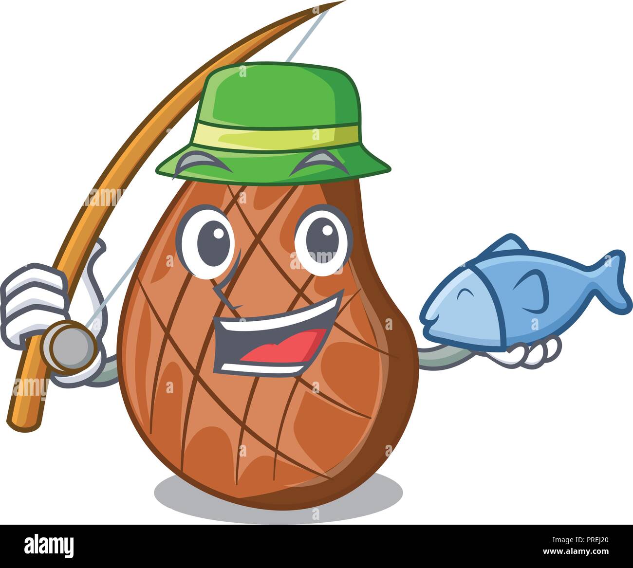 Fishing cooked grilled beef steaks in cartoon kitchen Stock Vector ...