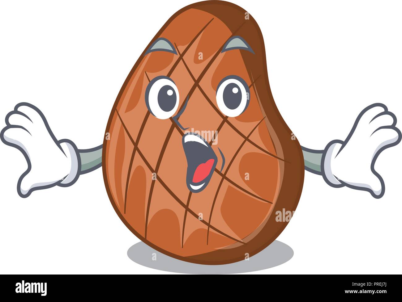 Surprised cooked grilled beef steaks in cartoon kitchen Stock Vector ...