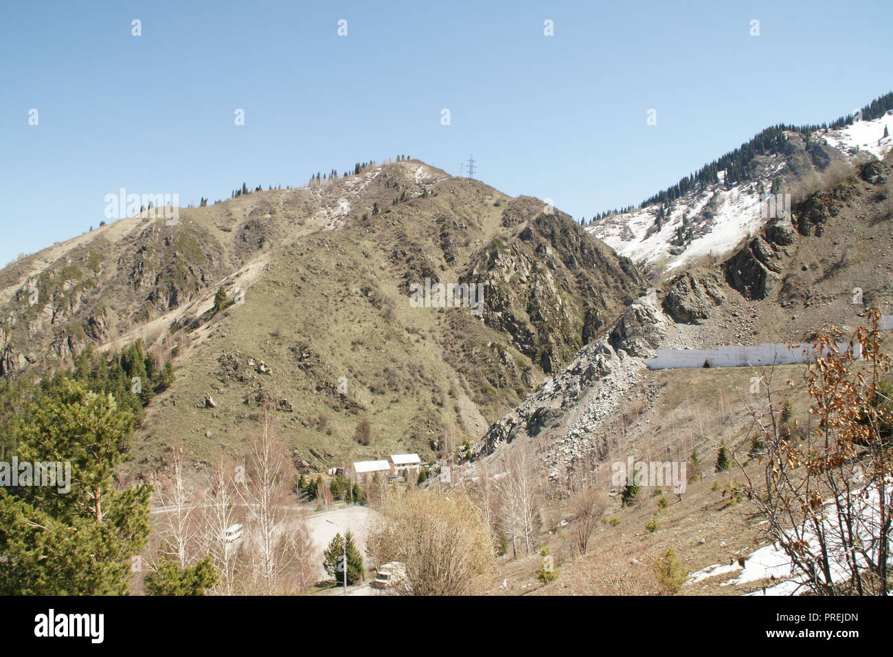 Medeo mountain Almaty spring in Kazakhstan spring Kazahstan Stock Photo ...