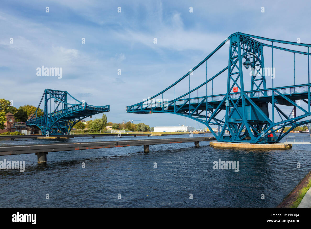 Kaiser Wilhelm Bridge at Wilhelmshaven, Germany, during opening operation Stock Photo - Alamy