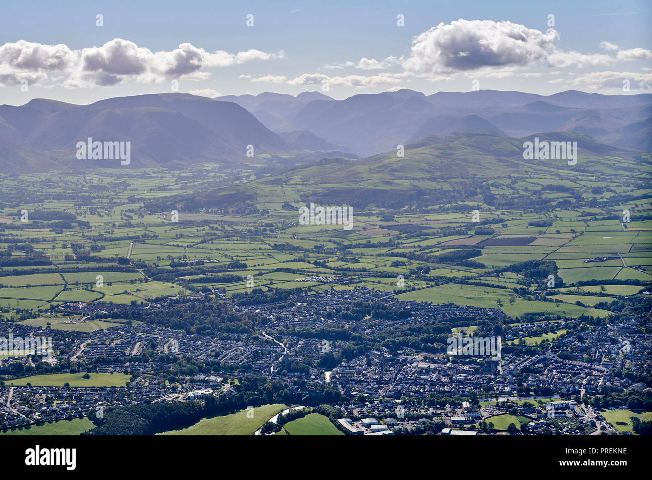 The fells and mountains of the Lake District national park, shot from ...