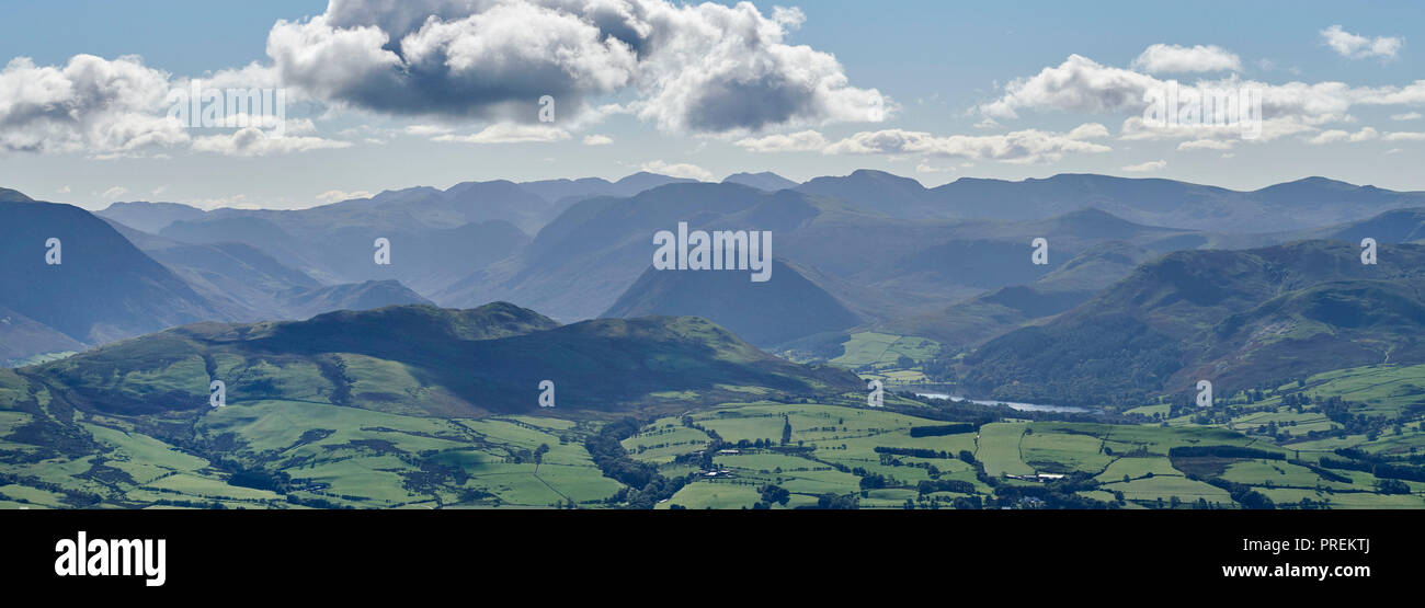 The fells and mountains of the Lake District national park, shot from ...