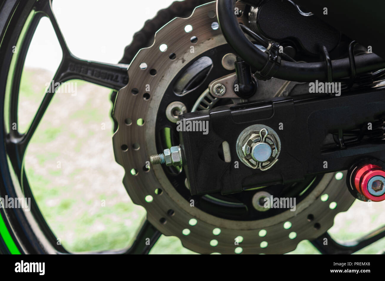 Details of motorcycle wheels Stock Photo - Alamy