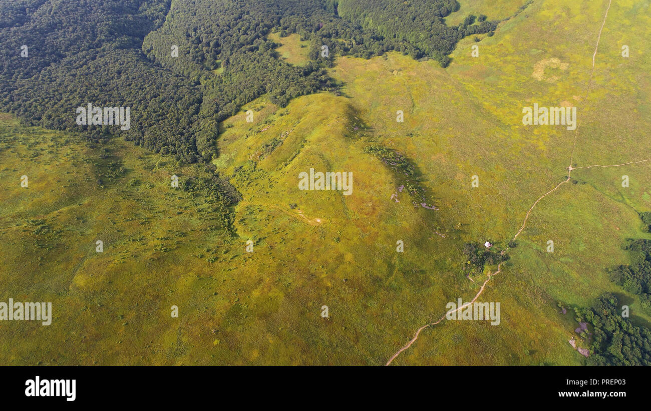 Aerial landscape - Spring hills Stock Photo - Alamy