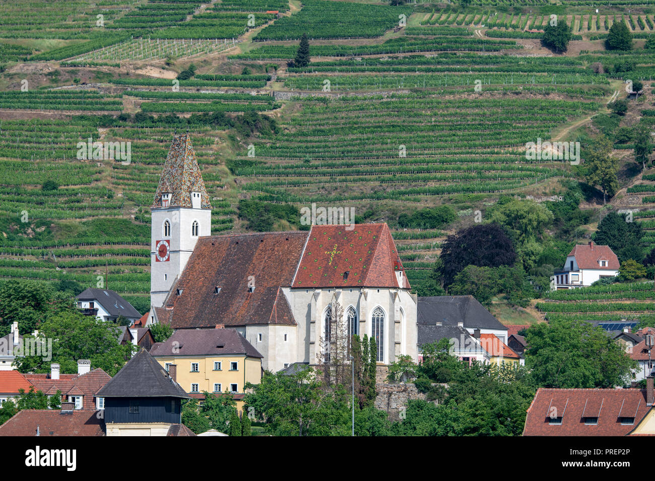 Spitz, Austria as seen from the Danube River Stock Photo - Alamy