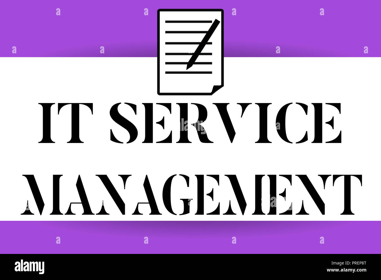 Handwriting text writing It Service Management. Concept meaning ...