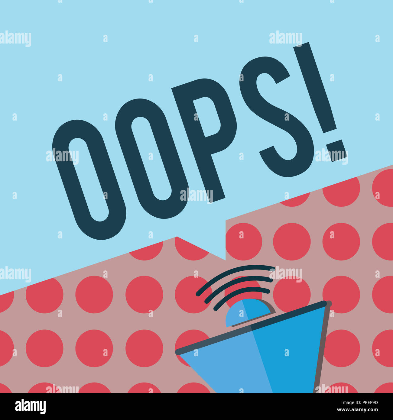 Conceptual hand writing showing Oops. Business photo text used to show recognition of mistake or ...