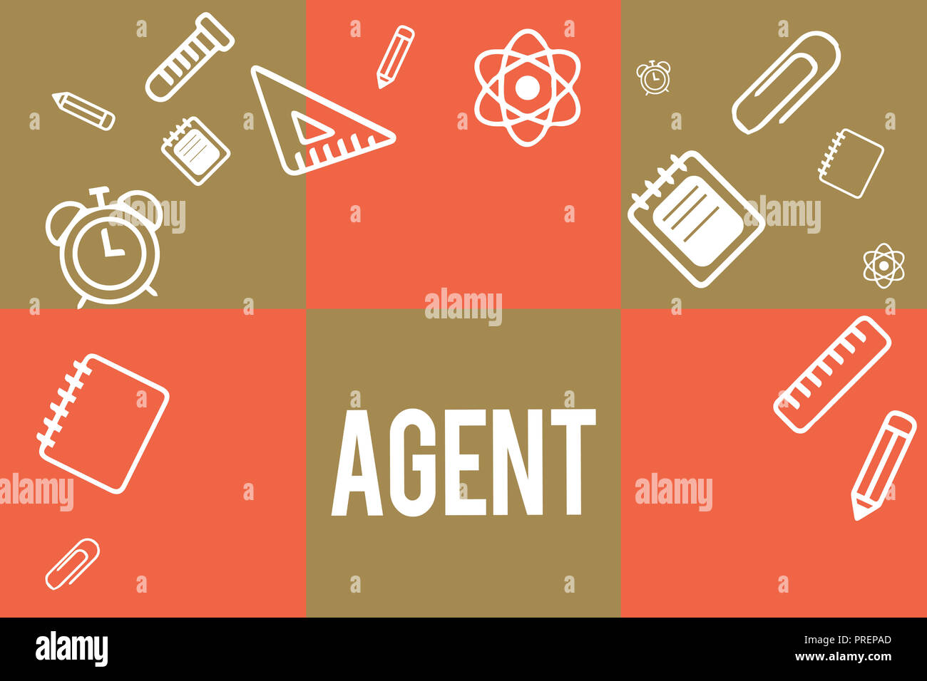 Handwriting text writing Agent. Concept meaning Person manages ...