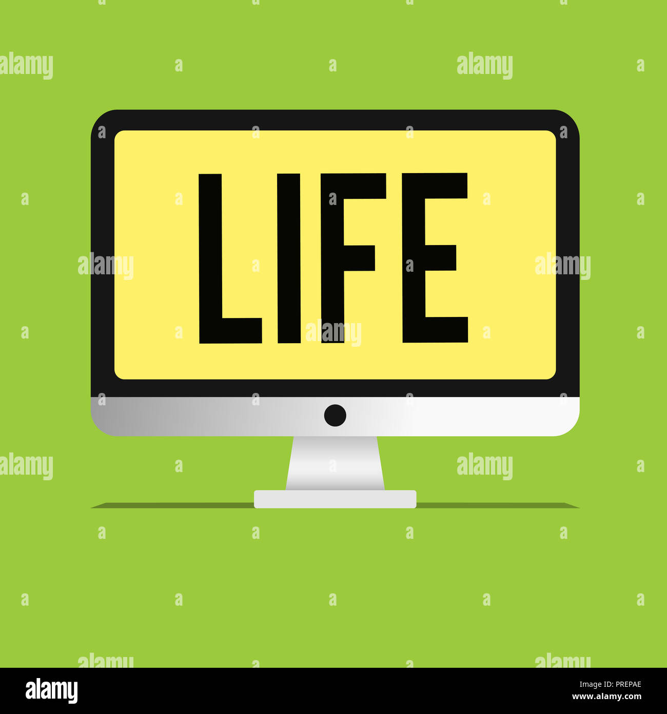 Text sign showing Life. Conceptual photo The existence of an individual ...
