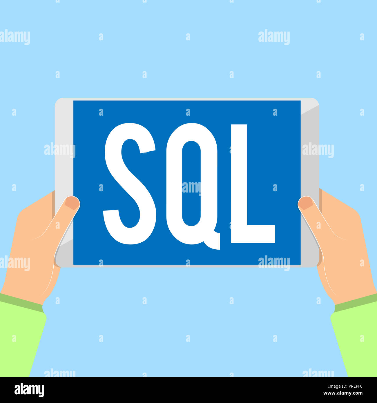 Word writing text Sql. Business concept for A standard computer language for relational database ...