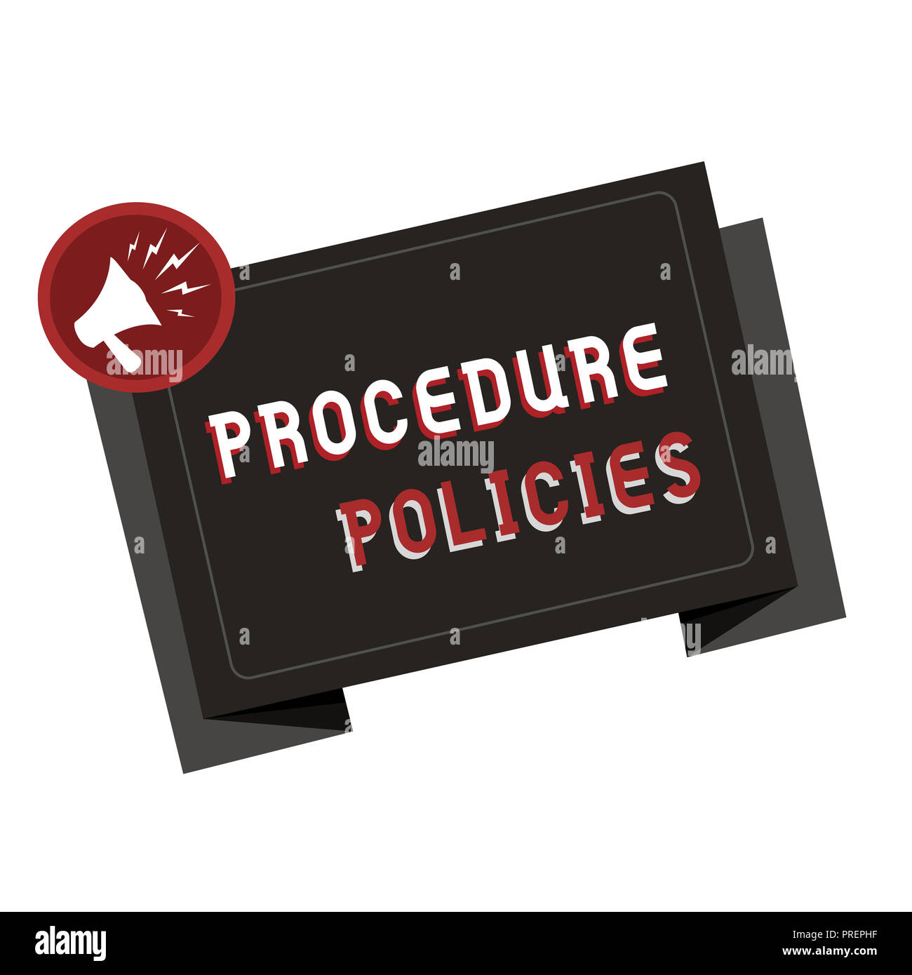 Text sign showing Procedure Policies. Conceptual photo Steps to Guiding ...