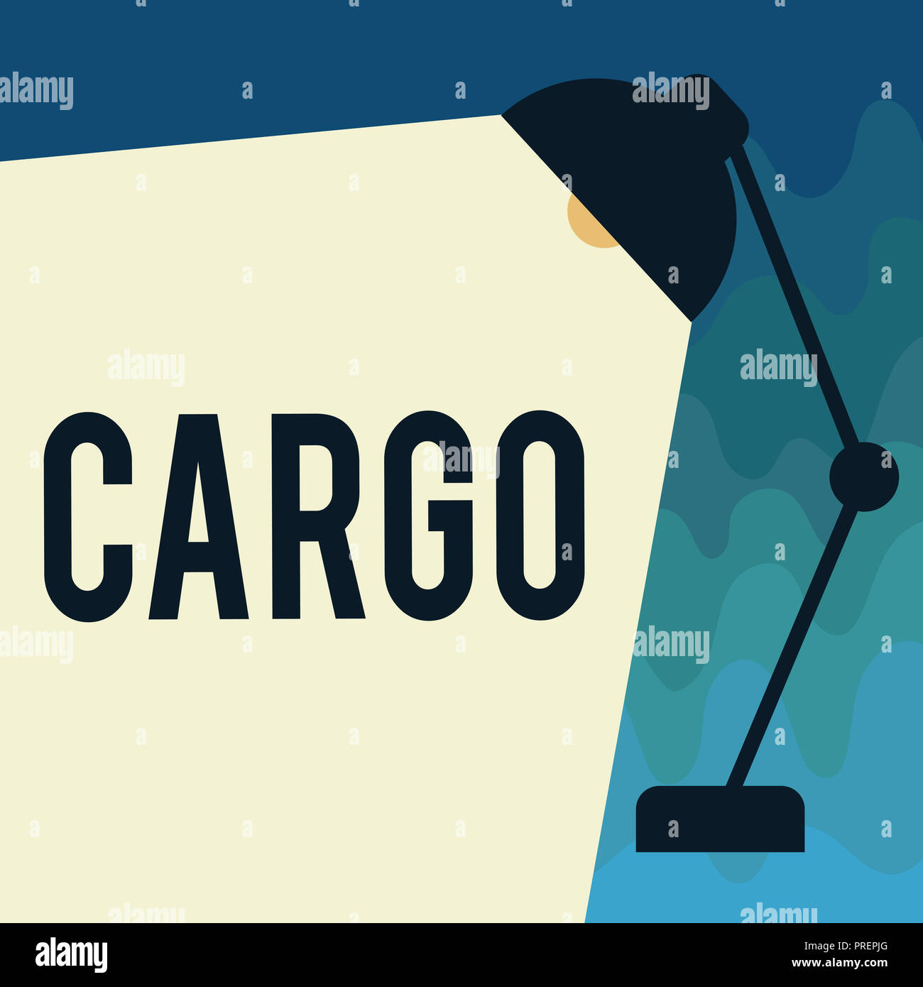 Handwriting text Cargo. Concept meaning The goods Merchandise conveyed ...