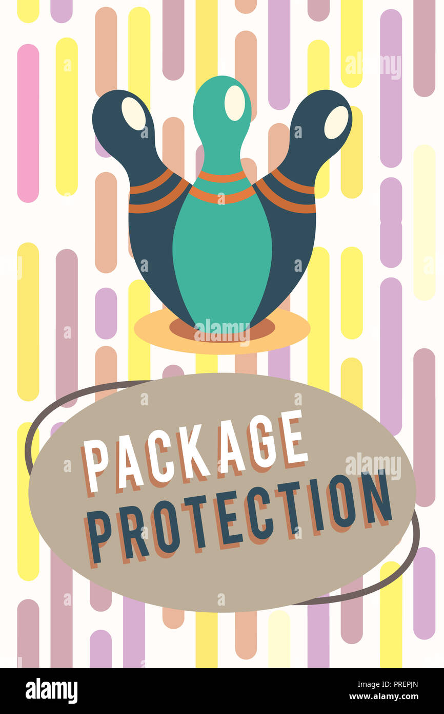 Text sign showing Package Protection. Conceptual photo Wrapping and ...