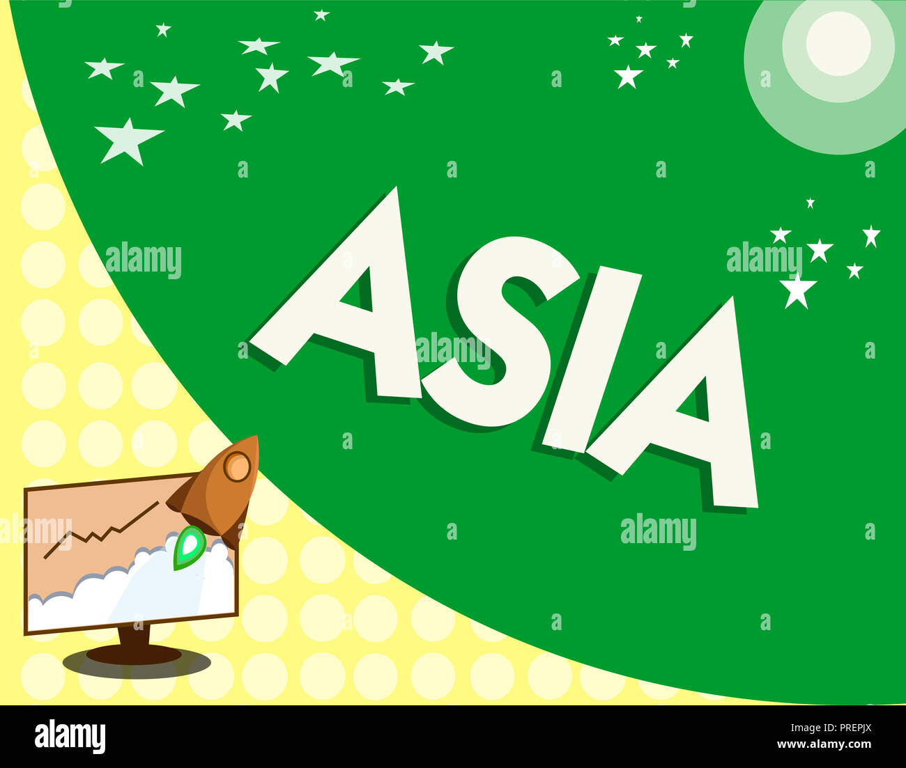Map of asia showing thailand hi-res stock photography and images - Alamy