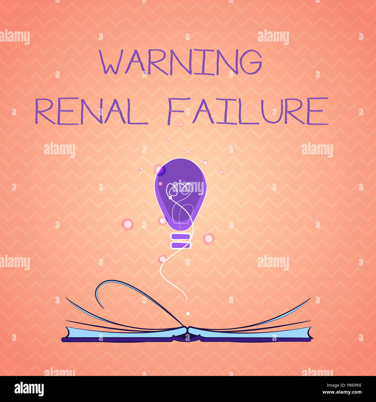 Text sign showing Warning Renal Failure. Conceptual photo stop ...